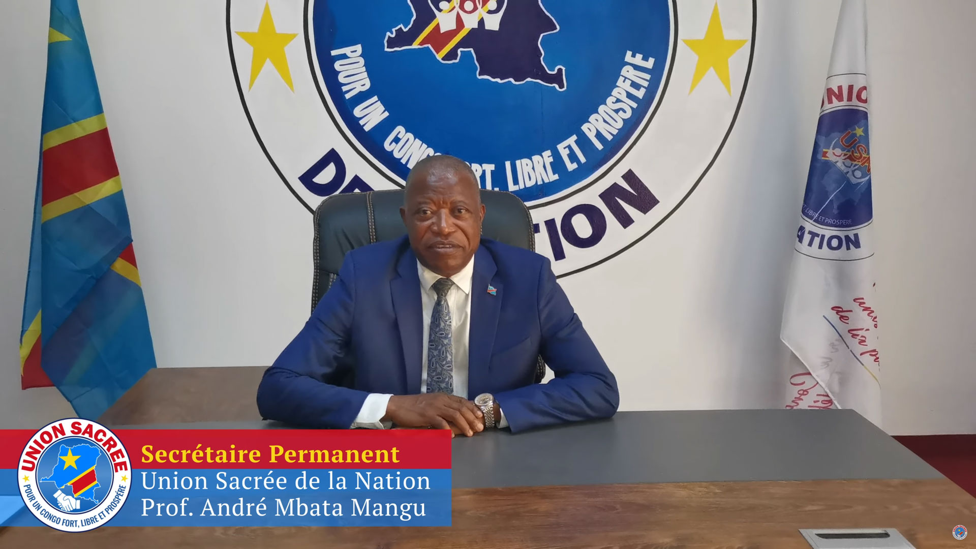 Prof André Mbata annonce le discours du Président Félix-Antoine ...