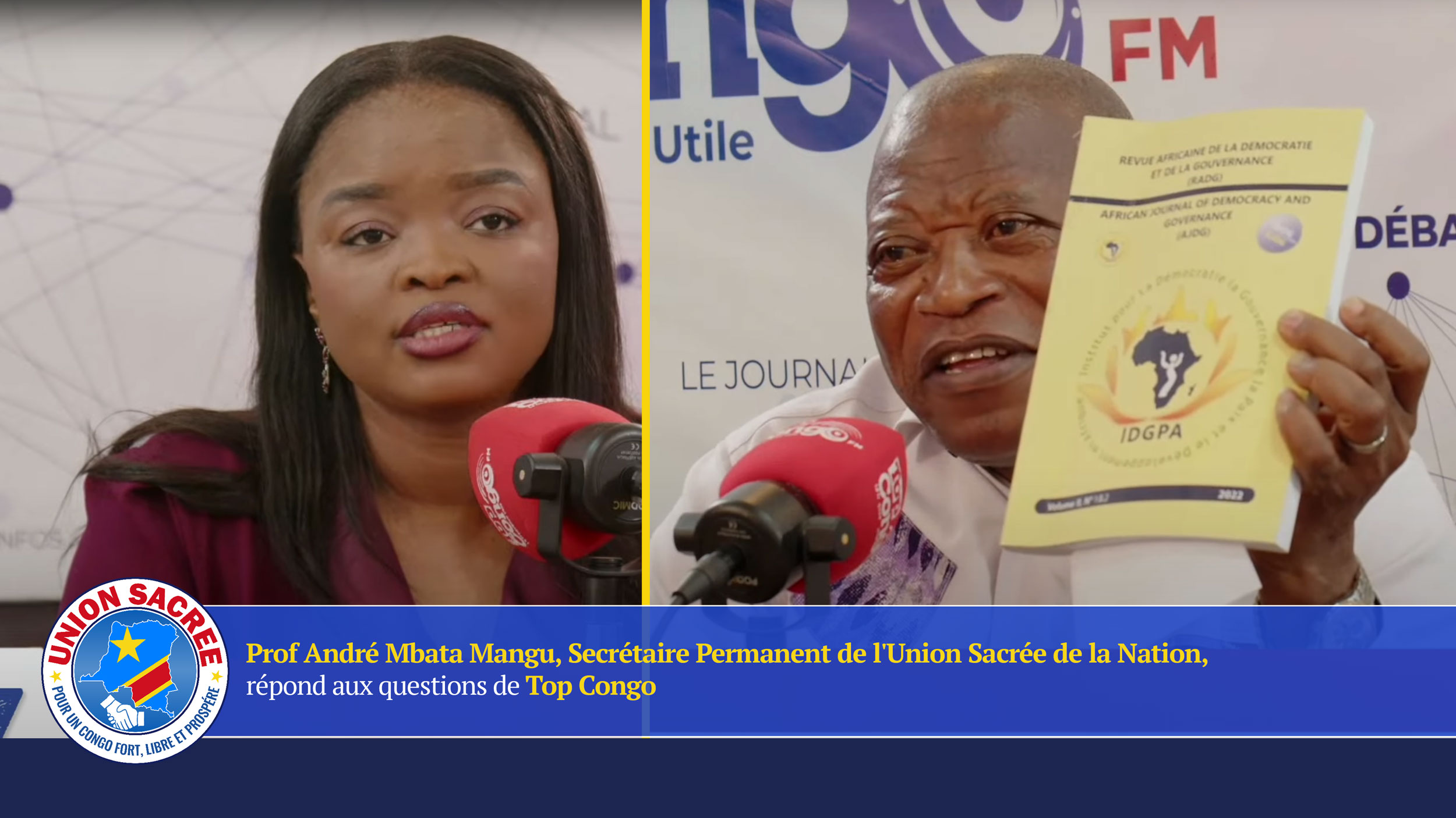 Prof André Mbata Mangu, Secrétaire Permanent de l'Union Sacrée, répond ...