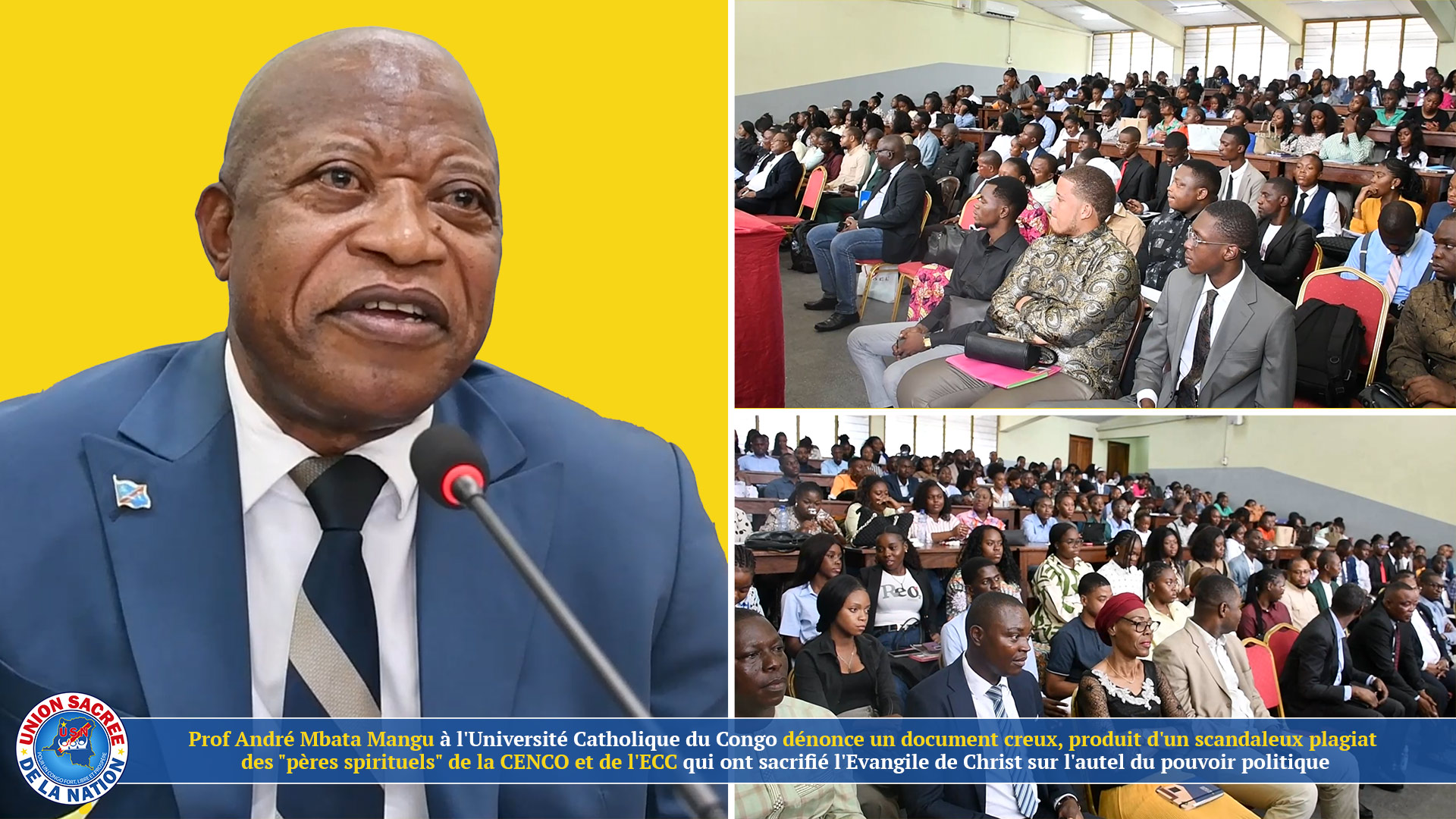 Prof André Mbata Mangu à l'Université Catholique du Congo dénonce un ...