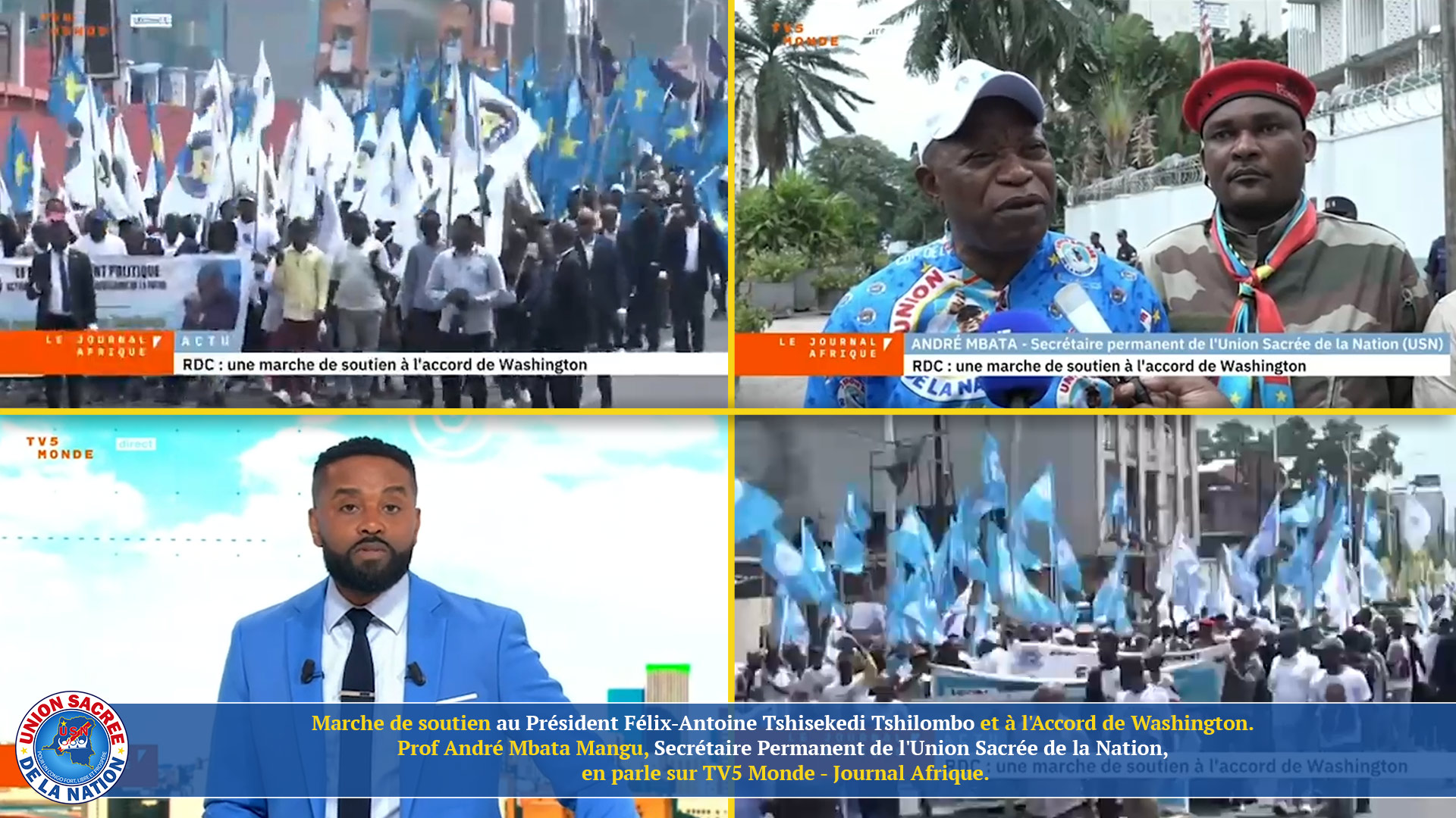 Marche de soutien au Président Félix-Antoine Tshisekedi Tshilombo et à ...